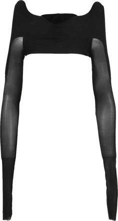Rick Owens haut crop &agrave; manches longues - Noir