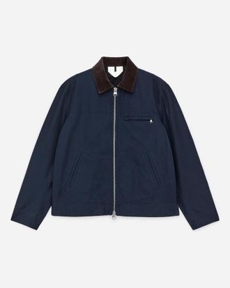 Arket Jacke Aus Baumwollcanvas -Blau