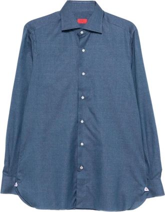 Isaia Homme, Chemises, Bleu, Taille: L Casual Chemises