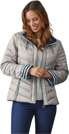 Junge Femme, Vestes, Gris, Taille: 48 FR Veste matelass&eacute;e coupe moderne Smoke