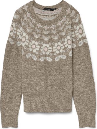 Vero Moda Vmsimone Ls Nordic Pullover Ga Rep Boo