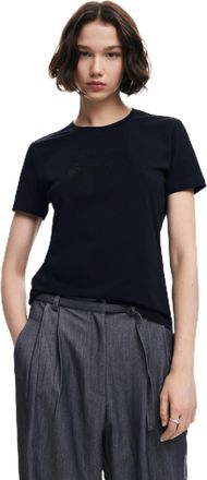 Desigual Womens Woman Knit Short Sleeve T-Shirt, Black, XXL