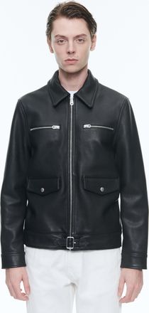 Fursac Blouson en cuir de vachette - Taille S - Homme