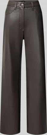 M.A.C Kunstlederhose mit seitlichen Eingrifftaschen