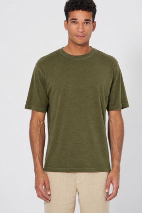 Hempage Hempage Herren vegan T-Shirt Basic Torfgr&uuml;n