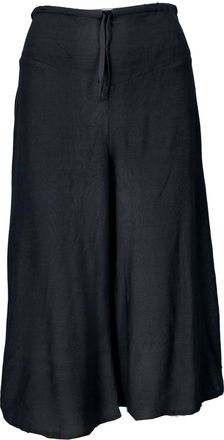 Guru Shop Palazzohose, 7/8 Hosenrock, Boho Schlaghose, Sommerhose - Schwarz, Damen, Synthetisch, Size:S/M