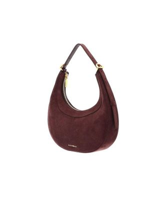Coccinelle Suede and Leather Hobo Bag - Purple