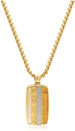 Nialaya Homme, Accessoires, Jaune, Taille: M Trinity Pendant Necklace