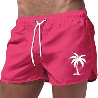 Generic Short de bain hawa&iuml;en &agrave; s&eacute;chage rapide pour homme avec poches, rose vif, XXL