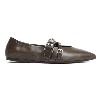 Ash Britnie Ballerina mit Nieten und Riemchen - - Shoes - Damen - Braun - 39 EU