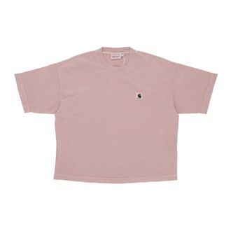 Carhartt Work in Progress T-Shirt Rose Teint en Pi&egrave;ce - Femme - Tops - Rose - Taille: 36 FR