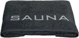 Delindo Lifestyle Saunatuch Colares, XXL Frottee Saunahandtuch für Damen und Herren, Baumwolle, schwarz, 80x200 cm groß
