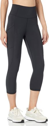 Amazon Essentials Damen Active Sculpt Workout Athleisure Capri-Leggings mit hohem Bund und Taschen (erhältlich in Übergrößen ), Schwarz, XXL Große Größen