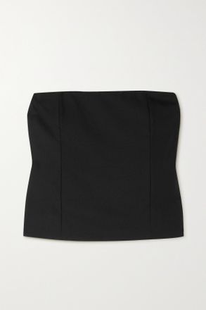 The Row Haut Bustier En Serge De Laine Et De Mohair M&eacute;lang&eacute;s Melini - Noir