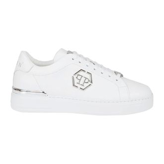 Philipp Plein Homme, Chaussures, Blanc, Taille: 44 EU Hexagon Lo-Top Baskets
