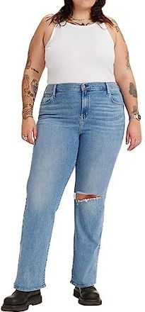 Levi's Plus Size 726 High Rise Flare Jeans Femme Medium Indigo Destructed (Bleu) 24 Short