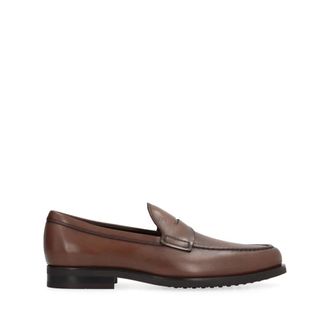 Tod's Braune Leder Mokassin Sandalen - - Shoes - Herren - Braun - 45 EU