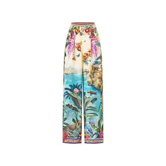 Camilla Tuck Front Pant Bodrum Botanicals - - Trousers - Damen - Mehrfarbig - L