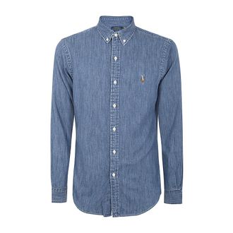 Polo Ralph Lauren Homme, Chemises, Bleu, Taille: XL Chemise Sport en Twill Denim