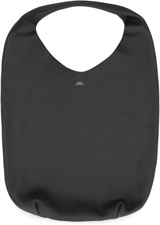 A.P.C. Womens Leather Tote Bag Neige Black Cow Hide