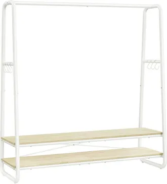 Vasagle Vasagle - Portant &agrave; V&ecirc;tement, Porte-manteaux, Armoire, Vestiaire, avec 2 &Eacute;tag&egrave;res, 6 Crochets en Forme de s, Cadre en Acier, 45 x 138 x 160 cm, pour