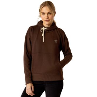 Ariat Womens Rabere Hoodie Long Sleeve in Mole, Size X-Small, by Ariat