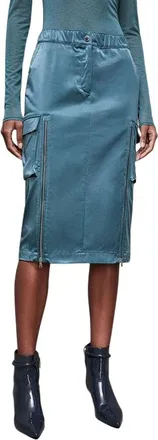 Patrizia Pepe Femme, Jupes, Vert, Taille: 36 FR Midi Skirt