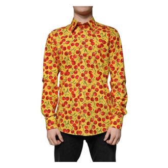 Dolce & Gabbana Martini Dress Shirt - - Shirts - Herren - Gelb - L