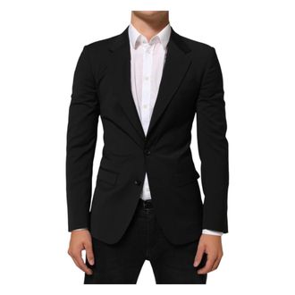 Dolce & Gabbana Staff 2-Knopf-Sakko - - Jackets - Herren - Schwarzk - XL