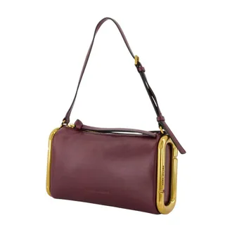 Marc Jacobs Womens The Juliette Shoulder Bag - Marc Jacobs Leather Burgundy Cowhide Shoulder-Hobo-Bags