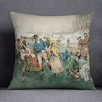 Bonamaison Le Jardin du Lin Kissenhüllen, Cotton, Mehrfarbig, 45x45