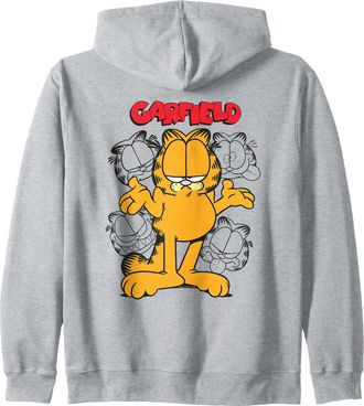Garfield Comic Retro Style Artwork Crazy Cat Stimmung Fun Comedy Kapuzenjacke