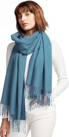 Maamgic Echarpe Femme Hiver Cachemire Grosse Echarpe Poncho Chaude Foulard Grande Ch&acirc;Le Scarf Idee Cadeau Femme Coton Multicolore avec Franges 200 &times; 70 cm Ver