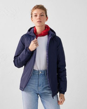 Jott Doudoune r&eacute;versible &agrave; capuche Ultralight Marine/Bleu mystique Bangkok 2.0 - Taille XS