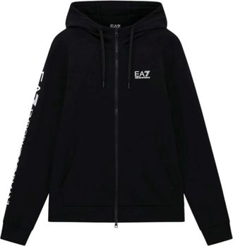 Emporio Armani Emporio Armani Ea7, Homme, Sweatshirts et sweats &agrave; capuche, Noir, Taille: XL Logo Series Zip Sweat &agrave; capuche