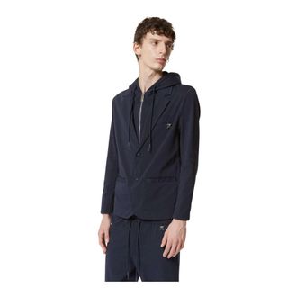 John Richmond Casual Blazer mit integrierter Kapuze - - Jackets - Herren - Blau - 2XL