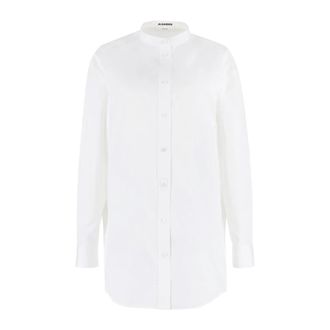 Jil Sander Poplin Hemdbluse mit Stehkragen - - Blouses & Shirts - Damen - Wei&szlig; - M