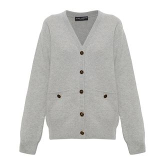 Dolce & Gabbana Wollstrickjacke mit Taschen - - Knitwear - Damen - Grau - M