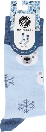 Many Mornings Bunte Lustige Socken 35-38 Unisex Polar Bear Ungleiche Paar-Socken Eisb&auml;r-Motiv Nachhaltig und Bequem Geschenkidee f&uuml;r Tierliebhaber