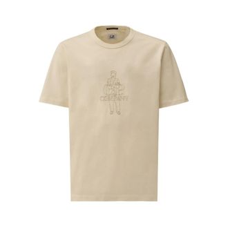 C.P. Company C.p. Company, Homme, Tops, Blanc, Taille: XL T-shirt Blanc British Sailor