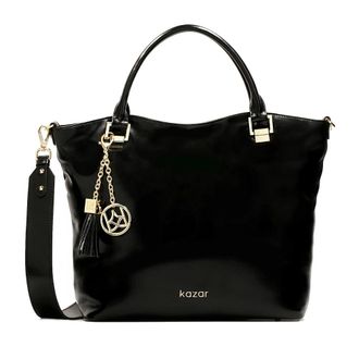 Kazar Femme, Sacs, Noir, Taille: ONE Size Grand sac &agrave; main en cuir d&eacute;contract&eacute;