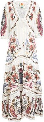 Farm Rio BOHO GLAM OFF-WHITE MAXI DRESS