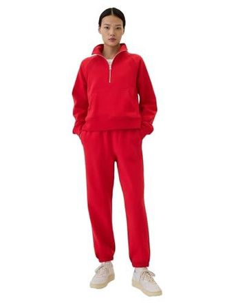 GAP Pantalon de jogging en polaire douce pour femme, Rouge moderne, Taille L