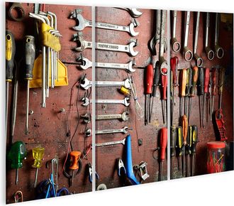 Islandburner Bild auf Leinwand Werkstatt Hobbyraum Werkbank Bastelkeller Werkzeuge Bilder Wandbilder Poster