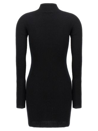 Courr&egrave;ges Womens Black Cotton Short Dress