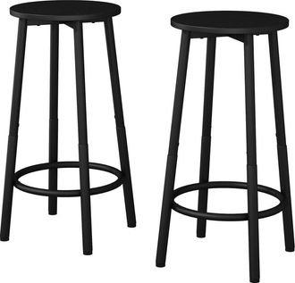 Vicco Barhocker Edmonton, Schwarz, 31.5 x 64 cm 2 Teile