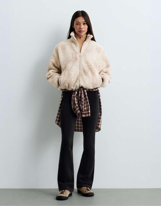 Oysho pantalon &eacute;vas&eacute; taille haute ultra chaud sans coutures, noir
