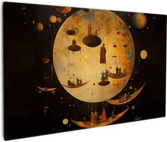 Wallario Leinwandbild Mondtheater - Wandbild 60 x 90 cm: Kunstdruck | Brillante lichtechte Farben | hochauflösend | verzugsfrei