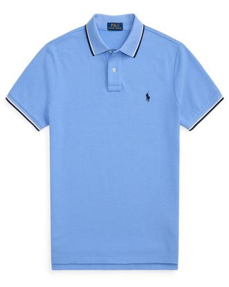 Ralph Lauren Piqu&eacute;-Poloshirt mit Kontraststreifen, Custom Slim Fit in