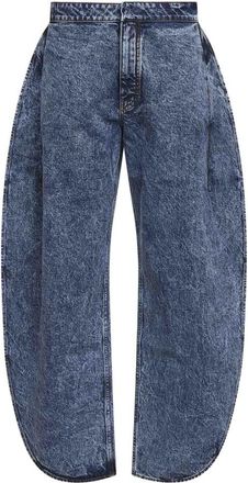 Alaia Femme, Jeans, Bleu, Taille: 38 FR Petal Denim Pants